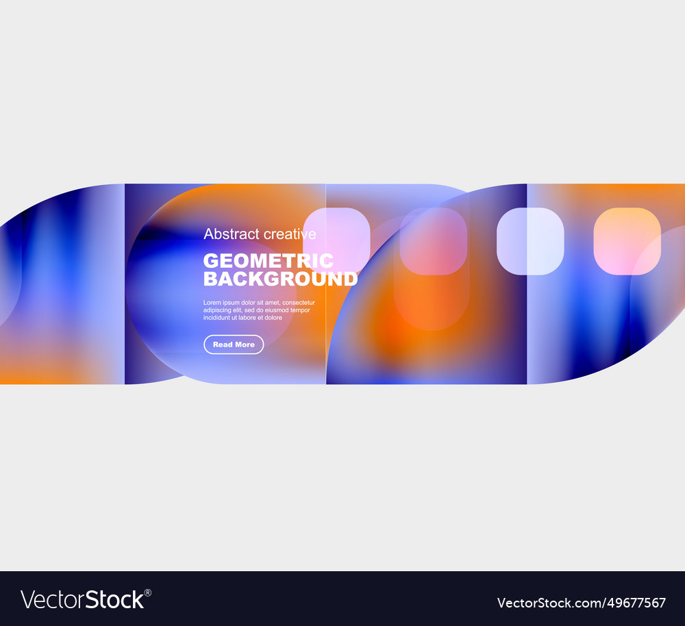 Round triangle and round square composition Vector Image