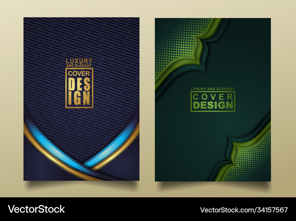 Set cover design template with luxury and elegant Vector Image