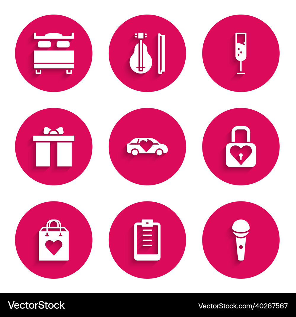 Set limousine car clipboard with checklist Vector Image