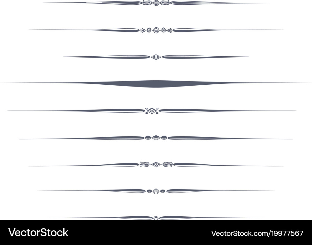 Set of decorative text dividers Royalty Free Vector Image
