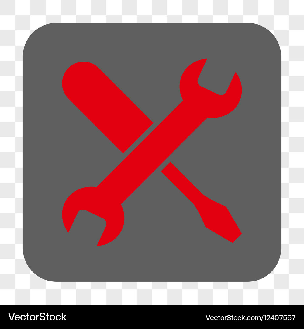 Tuning rounded square button Royalty Free Vector Image