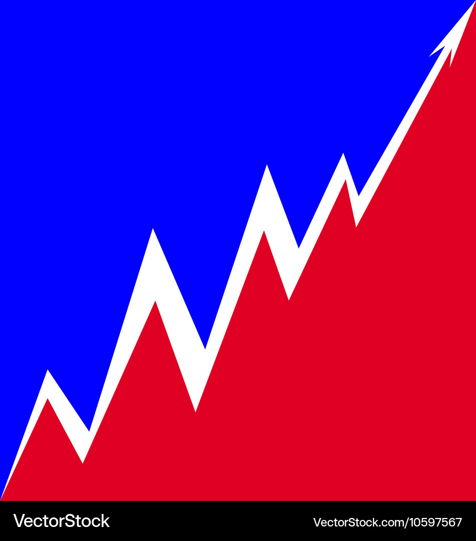 Up arrow stylized french flag Royalty Free Vector Image