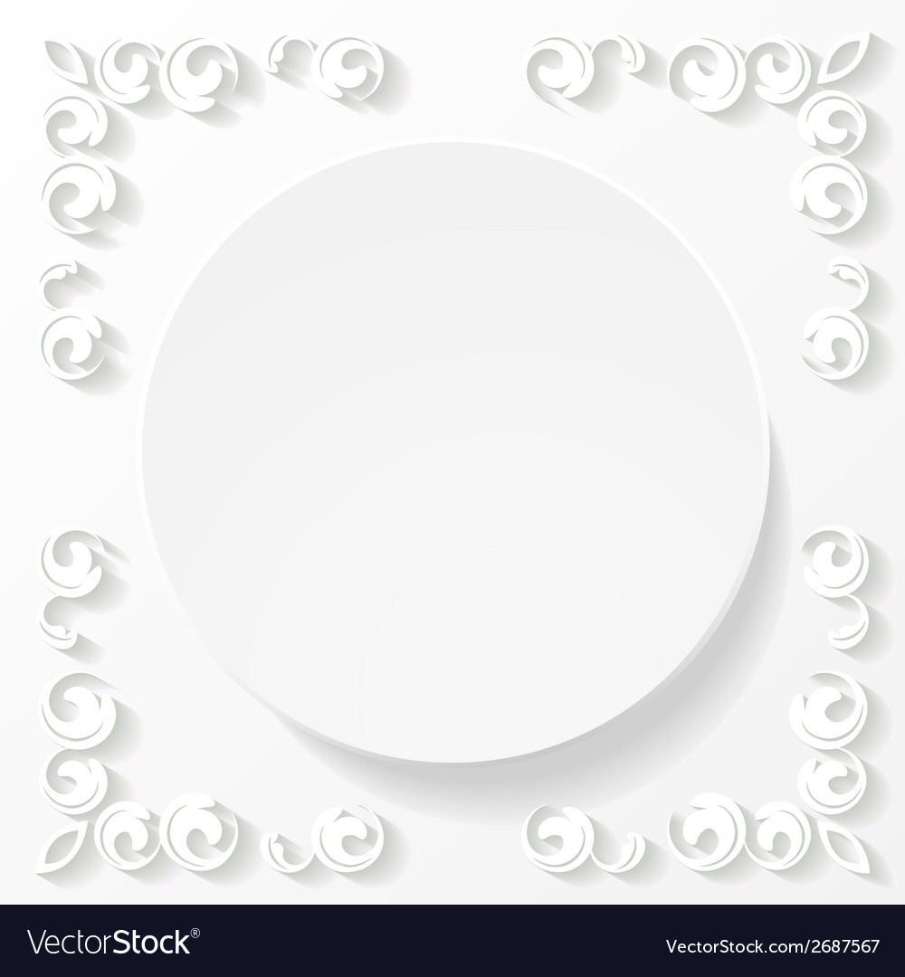 White frame Royalty Free Vector Image - VectorStock