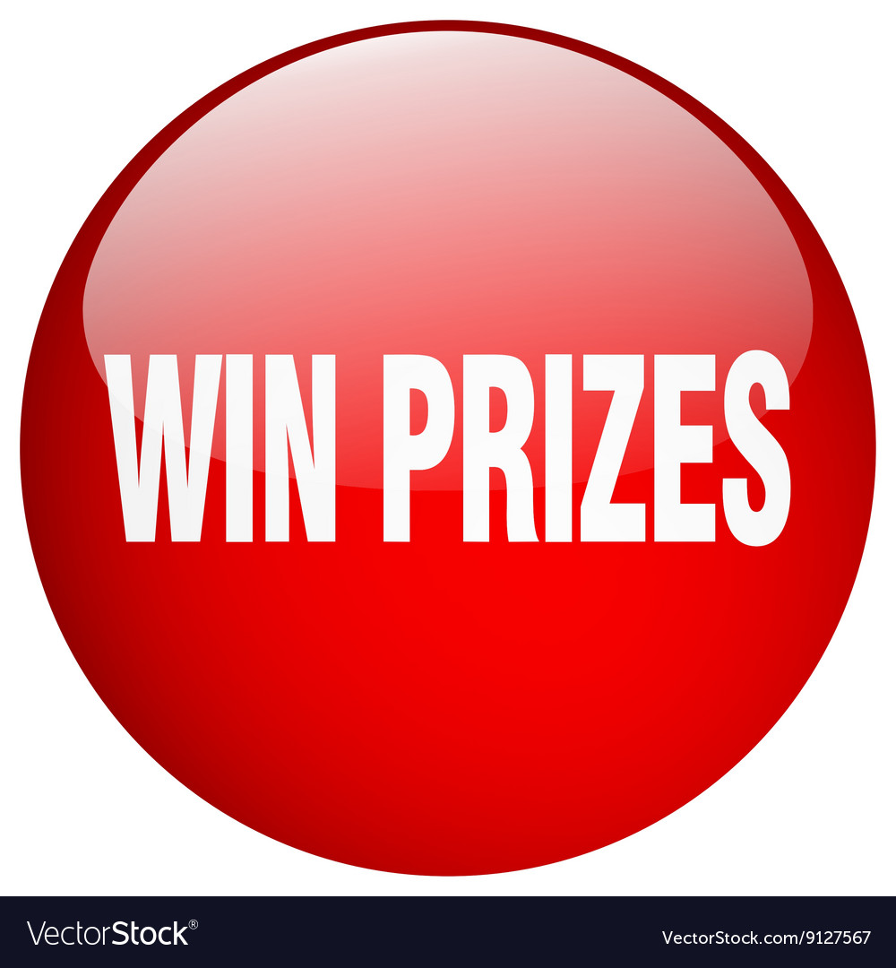 Win prizes red round gel isolated push button Vector Image Win prizes red round gel isolated push button Vector Image