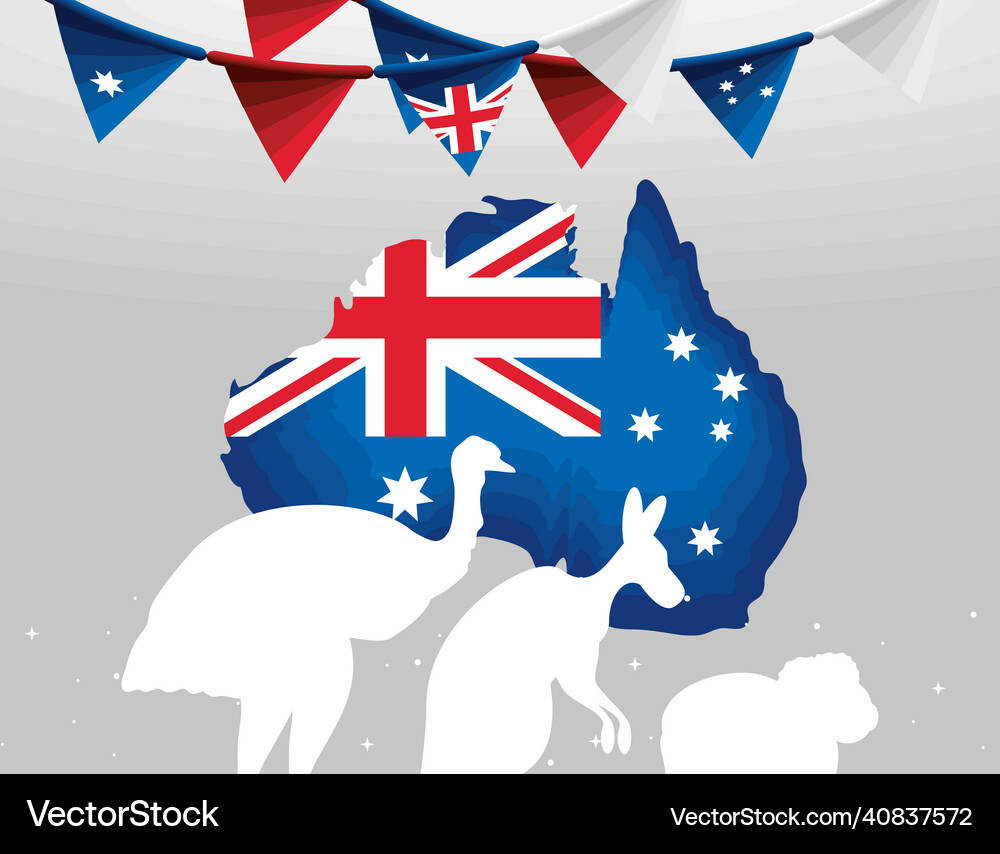 Australia day patriotism Royalty Free Vector Image