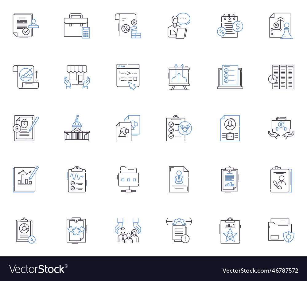 Coverage line icons collection protection Vector Image