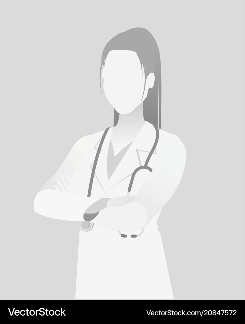 Default placeholder doctor half-length portrait Vector Image