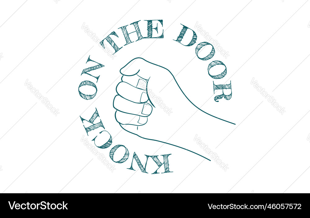 Hand sign icon knock sign Royalty Free Vector Image