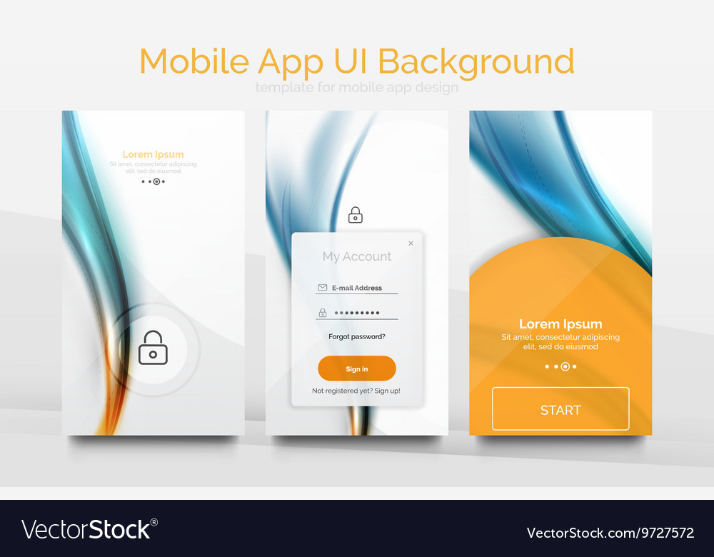 Mobile background ui Royalty Free Vector Image