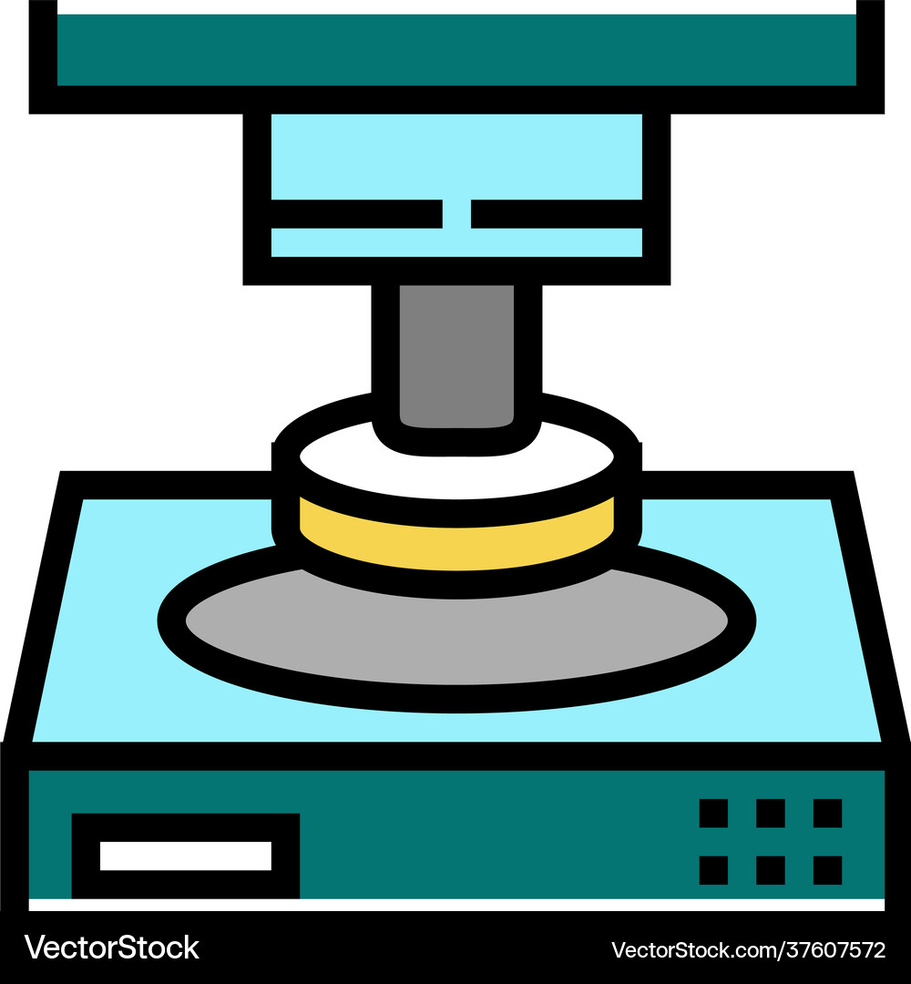Press equipment semiconductor manufacturing color Vector Image