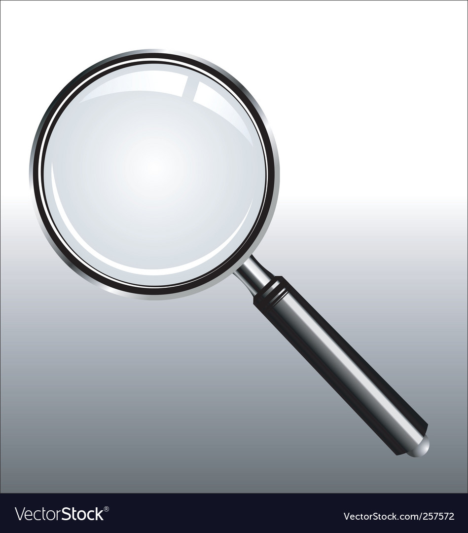 Realistic magnifying Royalty Free Vector Image