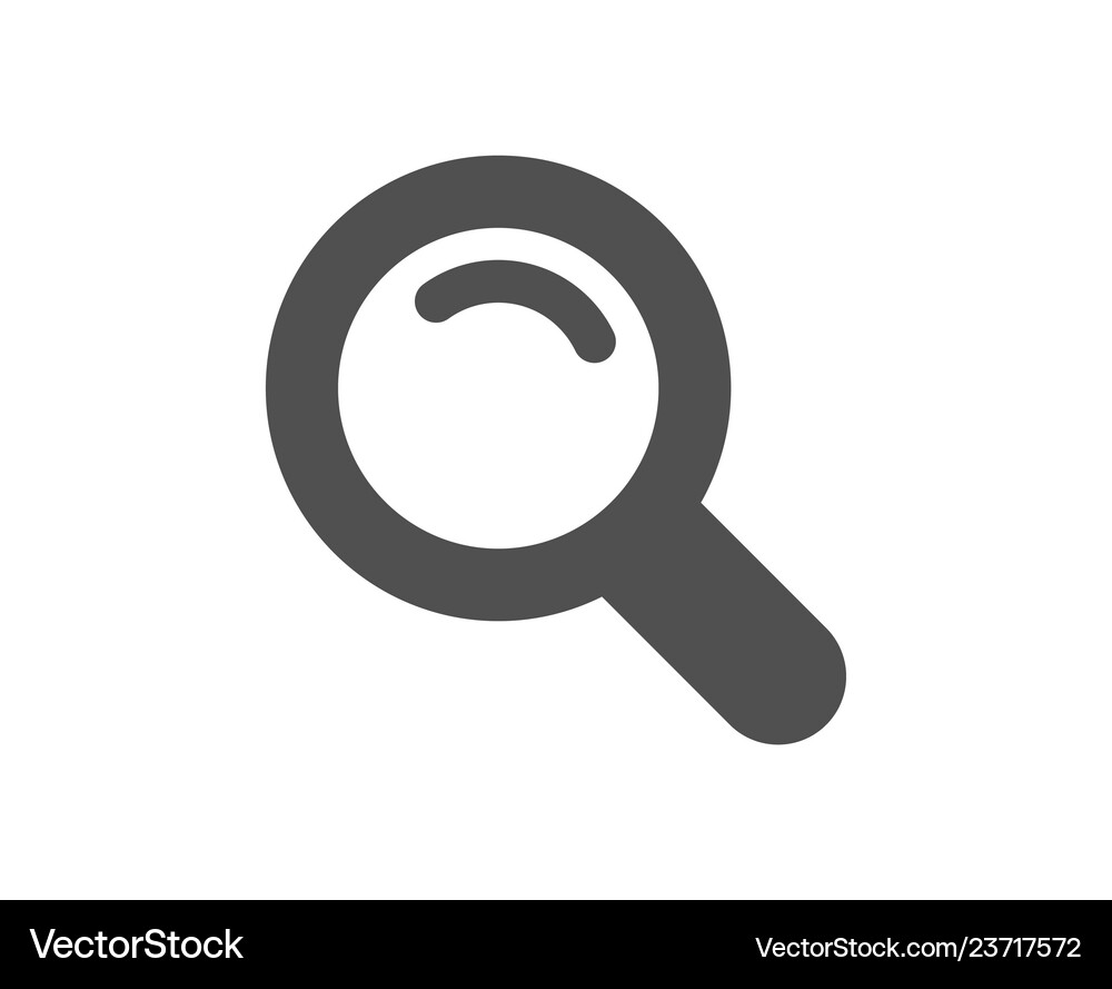 Search icon magnifying glass sign enlarge tool Vector Image