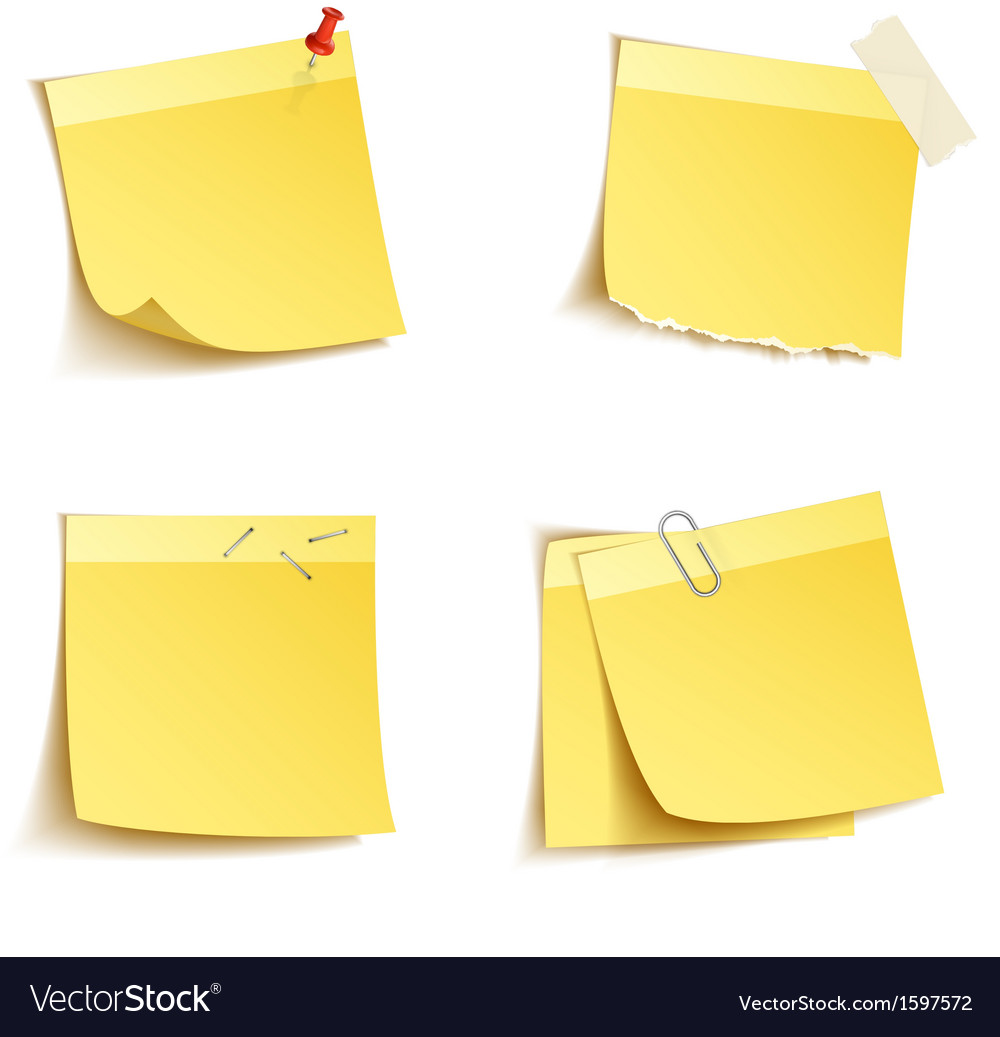 Sticky notes Royalty Free Vector Image - VectorStock