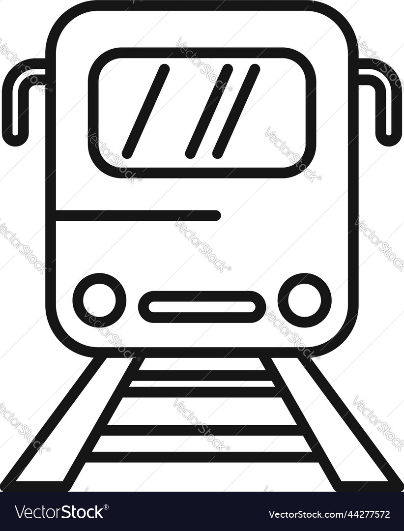 Stop train icon outline metro block Royalty Free Vector Stop train icon outline metro block Royalty Free Vector