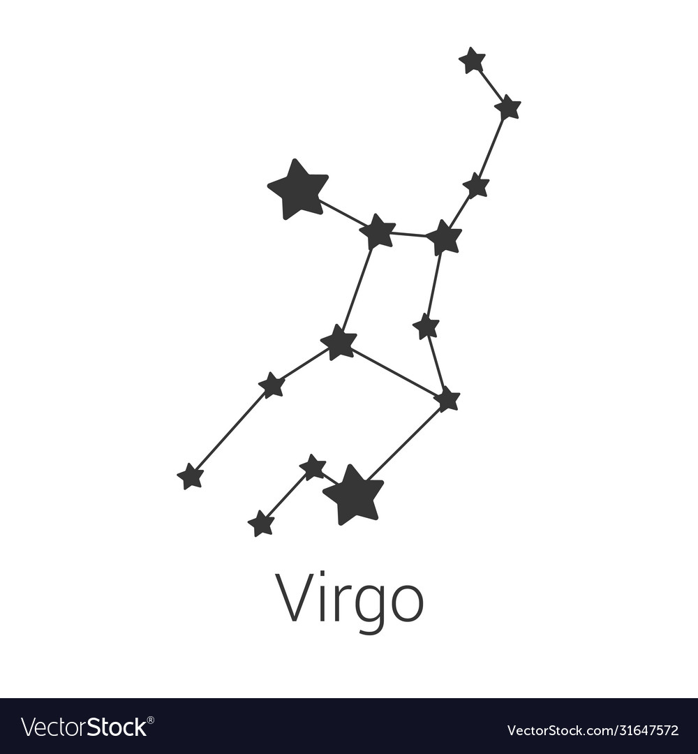 Virgo Sign Constellation Isolated Icon Royalty Free Vector