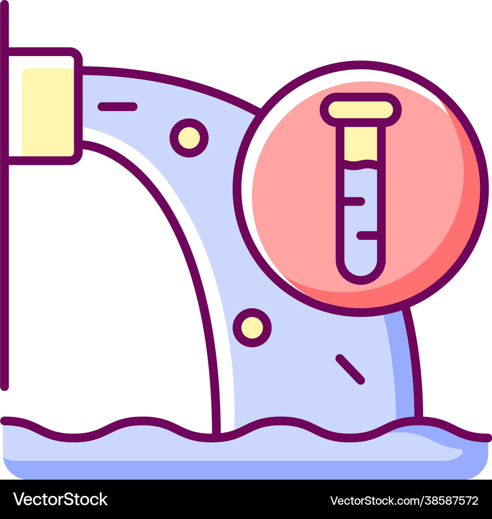 Water pollution control rgb color icon Royalty Free Vector