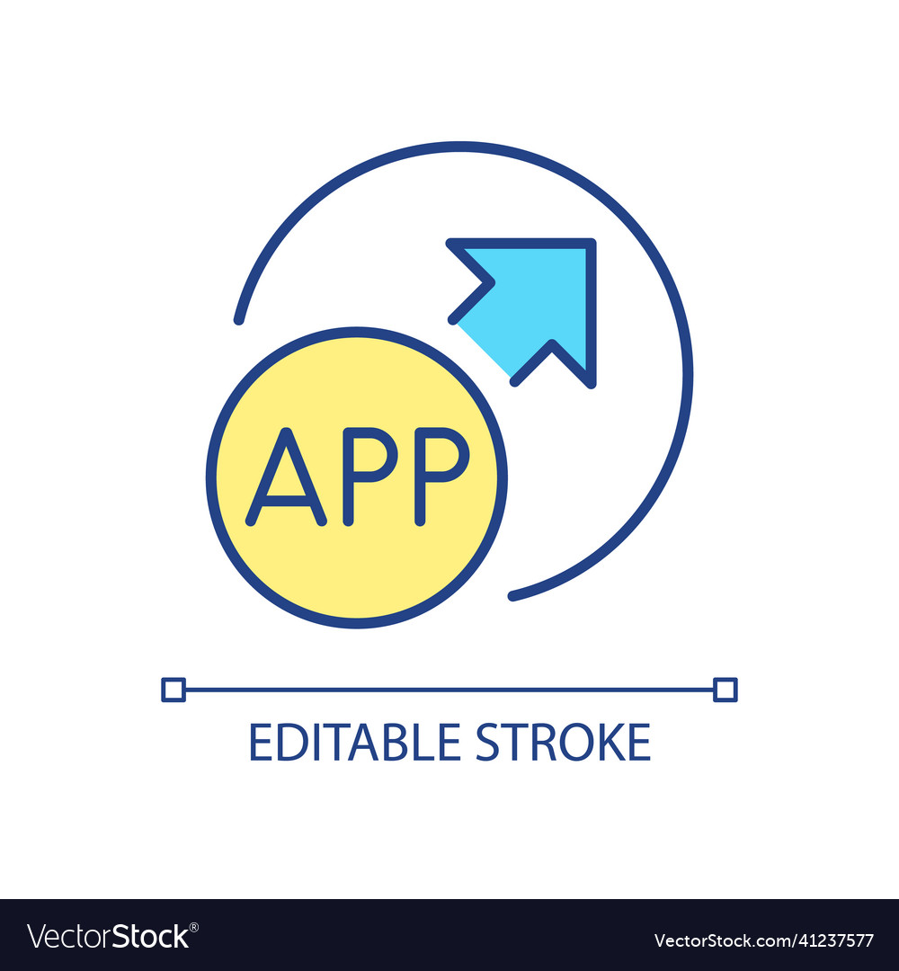 App scalability rgb color icon Royalty Free Vector Image App scalability rgb color icon Royalty Free Vector Image