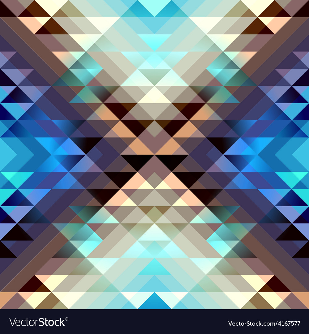 Blue aztecs pattern Royalty Free Vector Image - VectorStock
