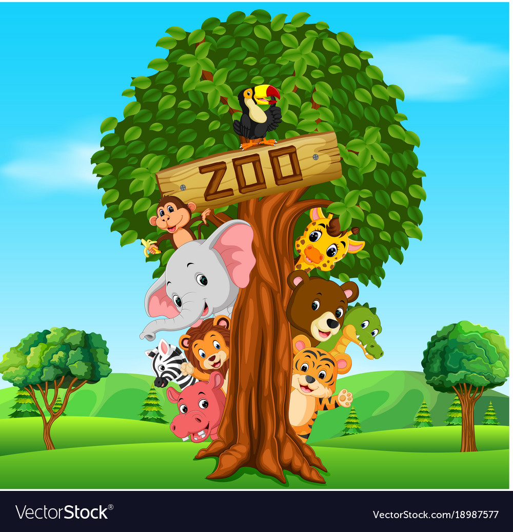 Collection Of Zoo Animals With Guide Royalty Free Vector collection-of-zoo-animals-with-guide-royalty-free-vector