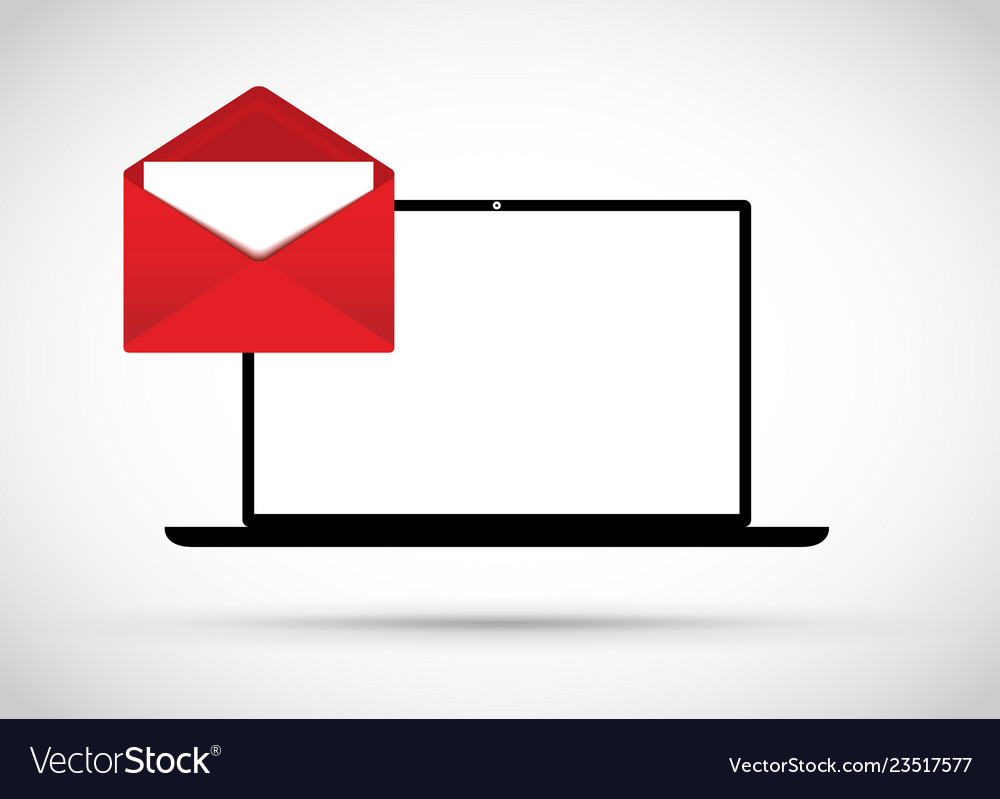 Computer has email Royalty Free Vector Image - VectorStock
