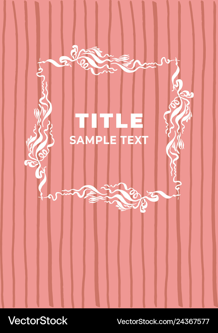 Cover with hand-drawn background and vintage frame