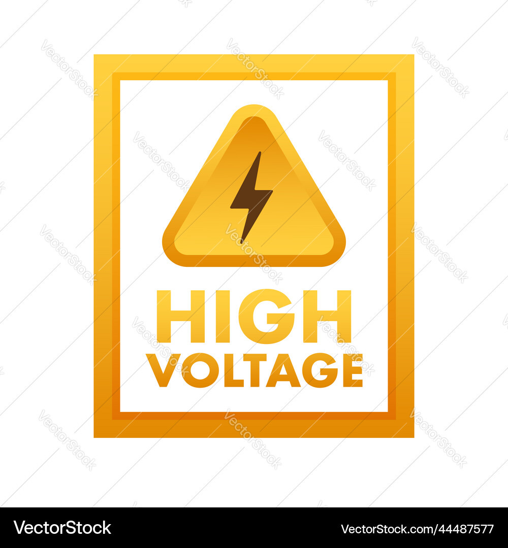 Danger high voltage sign board Royalty Free Vector Image