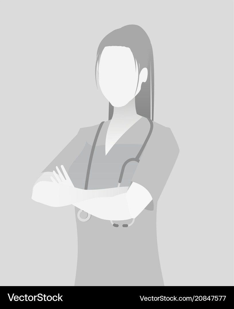 Default placeholder doctor half-length portrait Vector Image