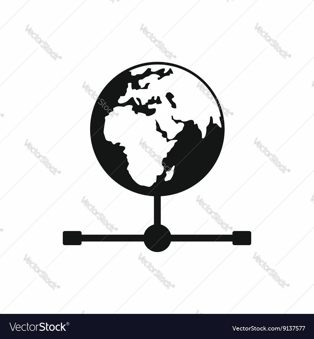 Globe icon simple style Royalty Free Vector Image