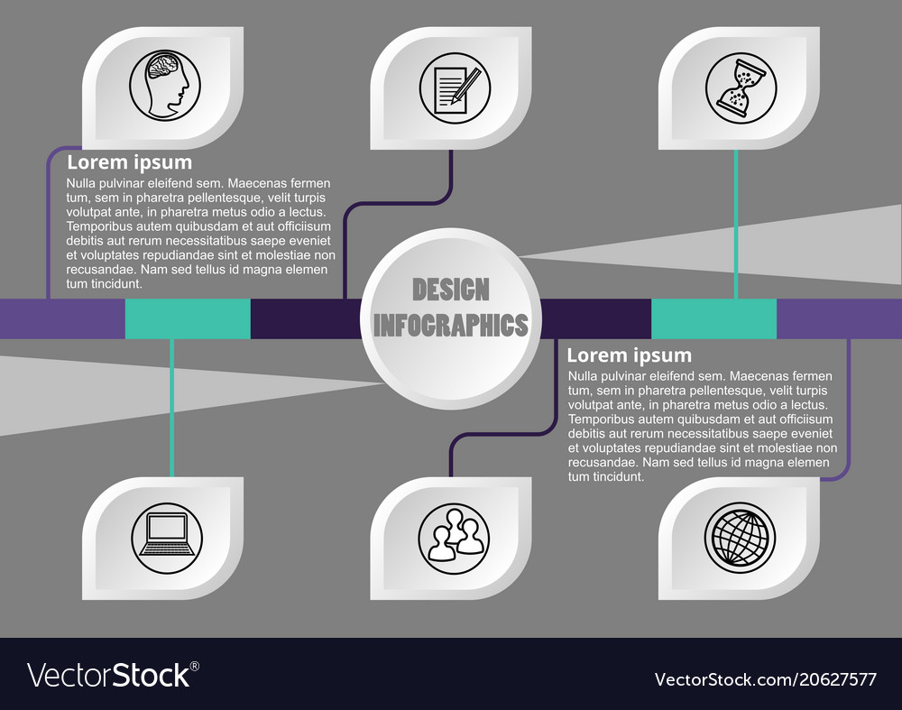 Modern infographic process visualization template Vector Image Modern infographic process visualization template Vector Image