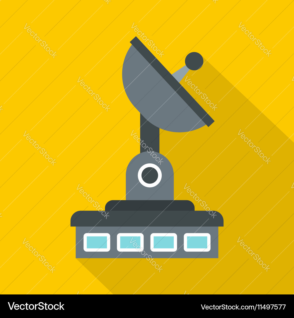 Observatory icon flat style Royalty Free Vector Image