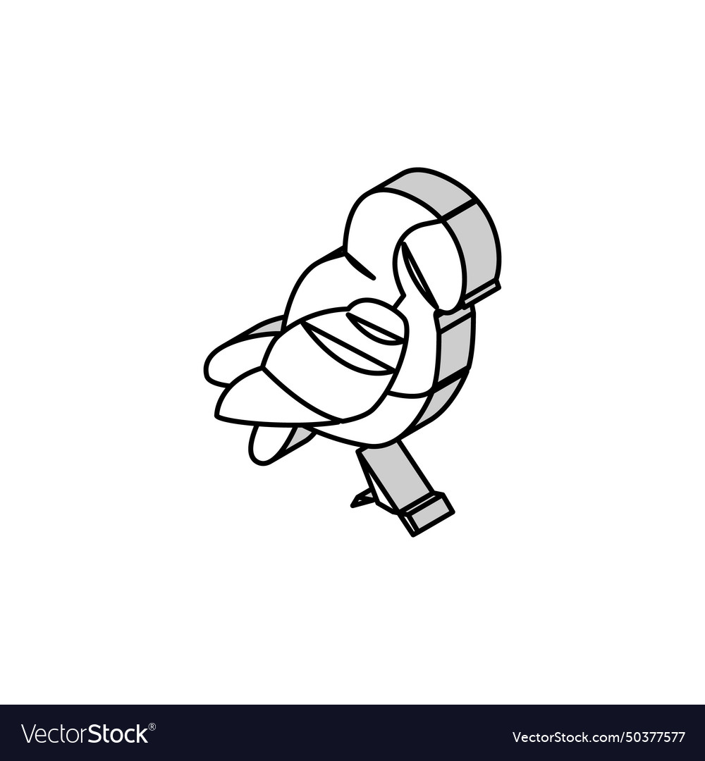 Owl bird isometric icon Royalty Free Vector Image