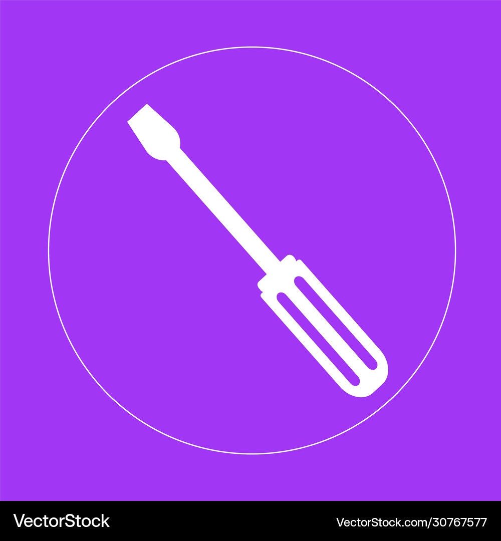 Screwdriver sign icon in trendy flat style Vector Image