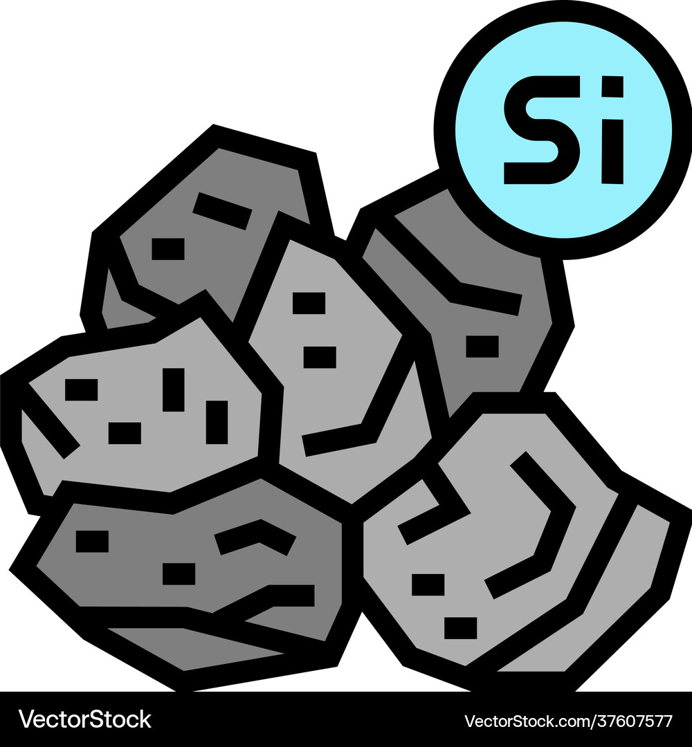 Silicon semiconductor manufacturing color icon Vector Image