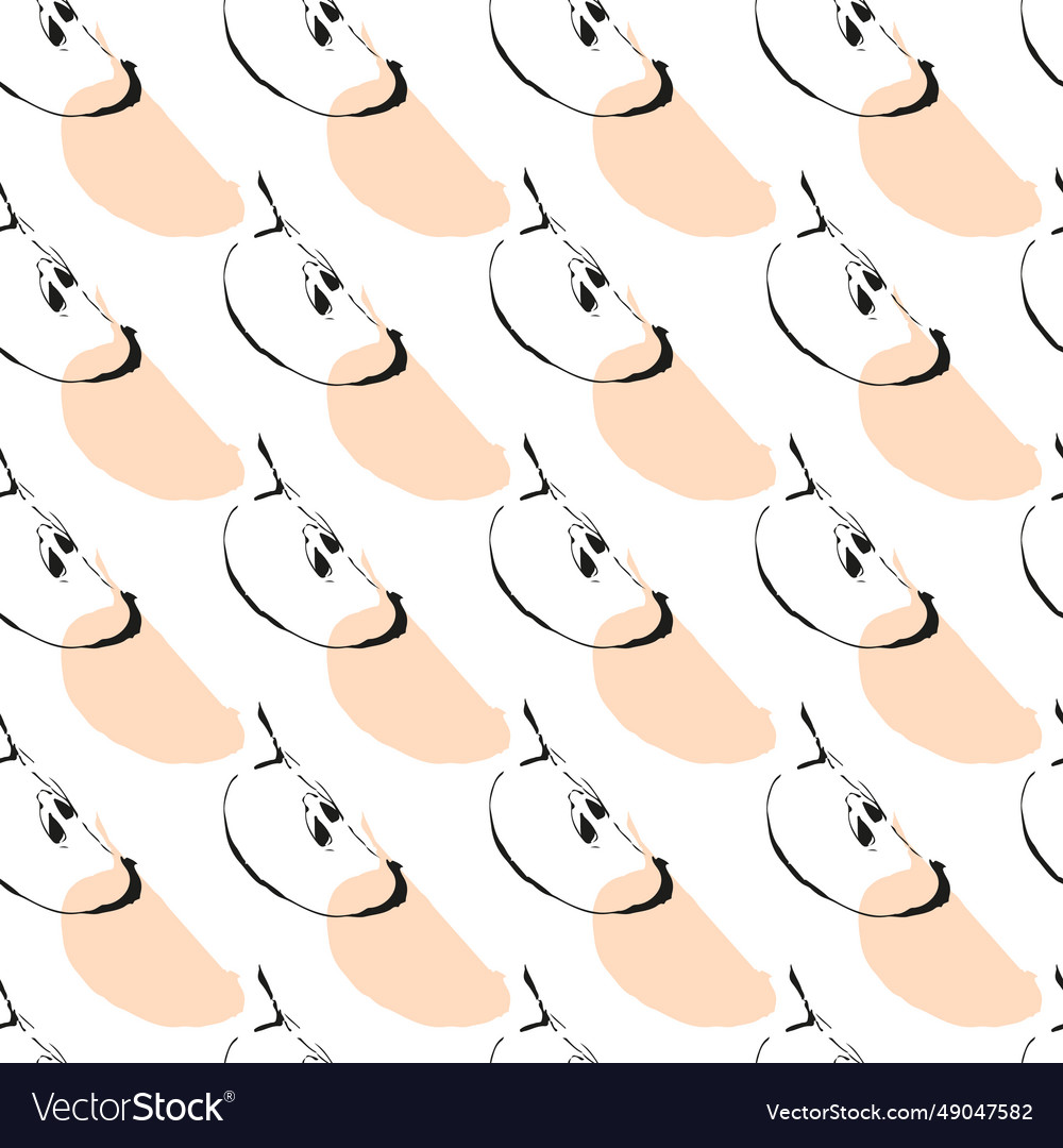 Apples pattern Royalty Free Vector Image - VectorStock