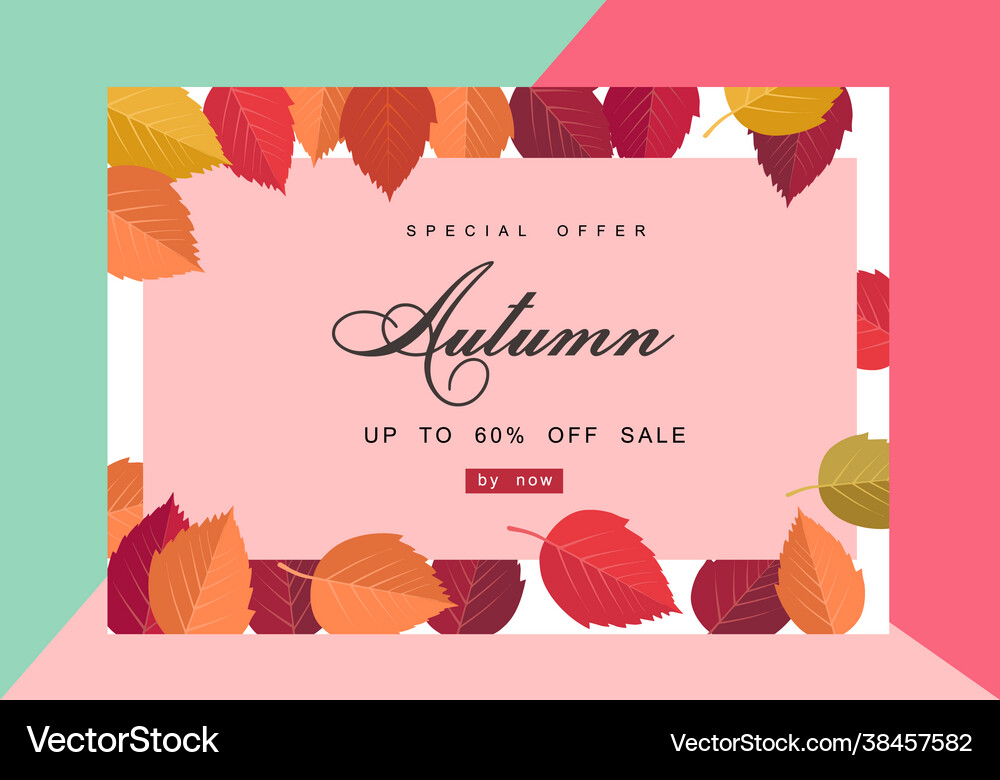 Autumn sale background template layouts Royalty Free Vector