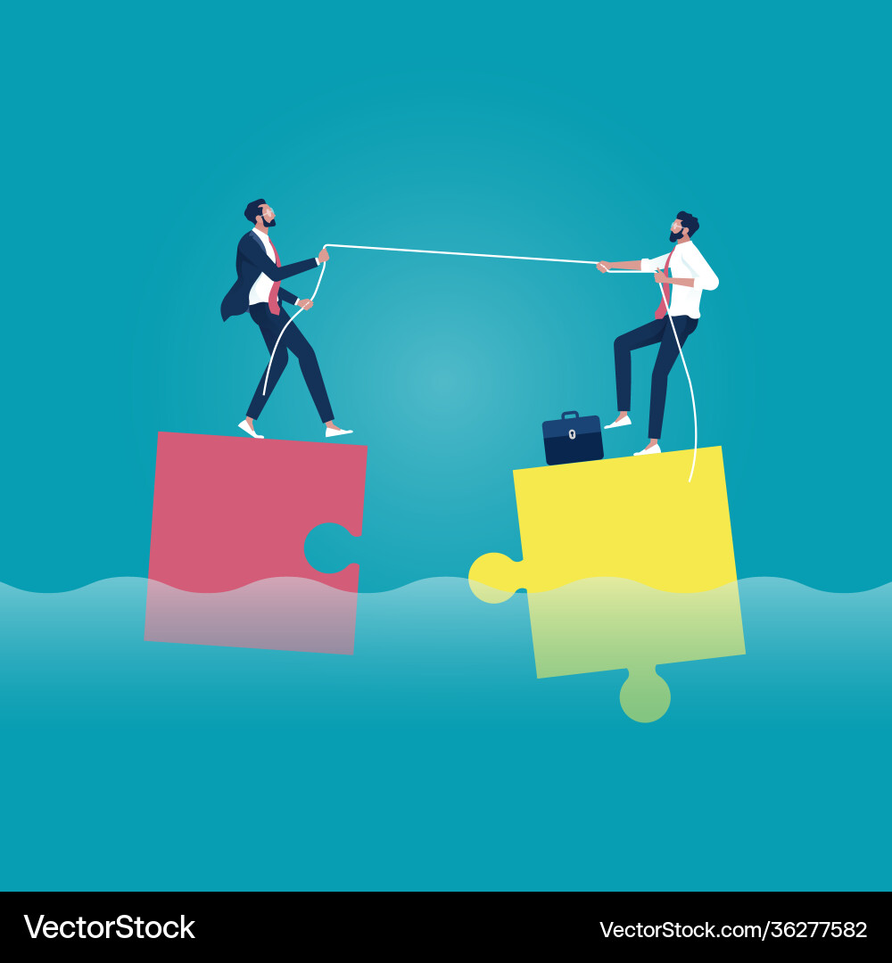 Business competition and teamwork concept success Vector Image