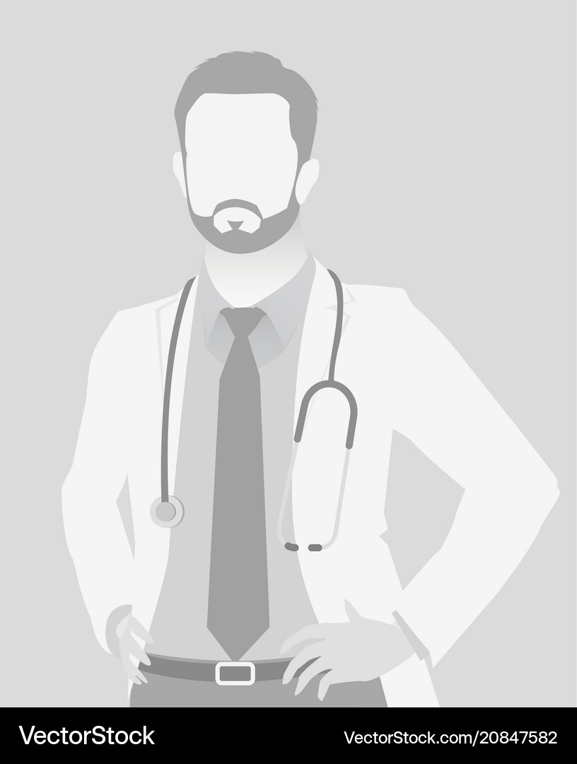 Default placeholder doctor half-length portrait Vector Image