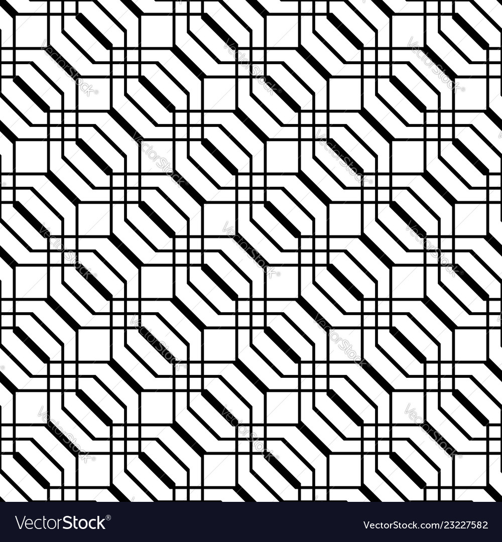 Design seamless monochrome geometric pattern Vector Image
