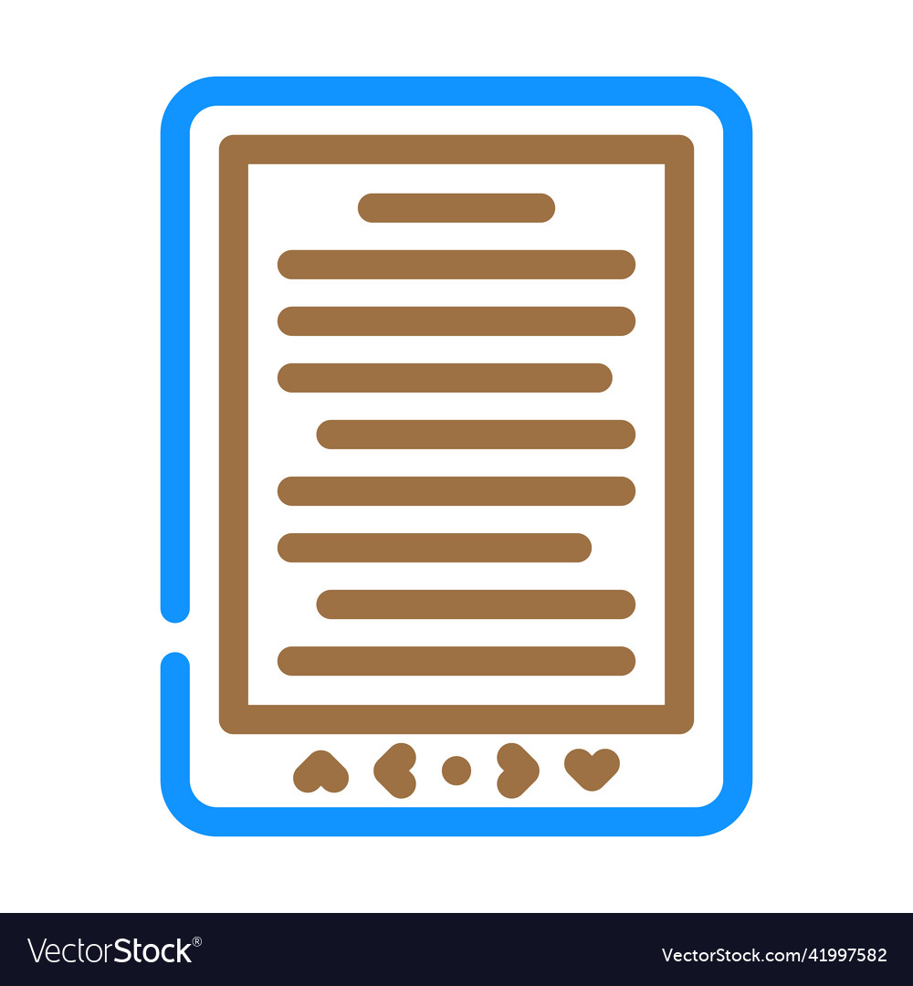 Ebook device color icon Royalty Free Vector Image Ebook device color icon Royalty Free Vector Image
