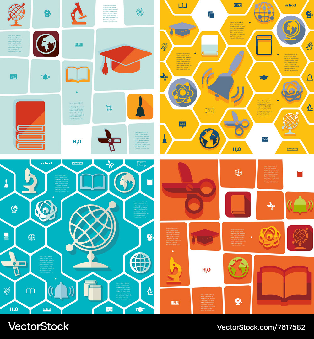 Education Flat Infographic Royalty Free Vector Image