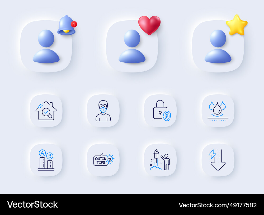 Fingerprint lock energy drops and education idea Vector Image