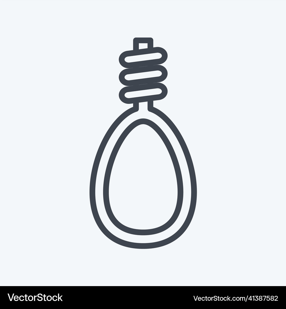 Icon noose - line style - simple good for prints Vector Image