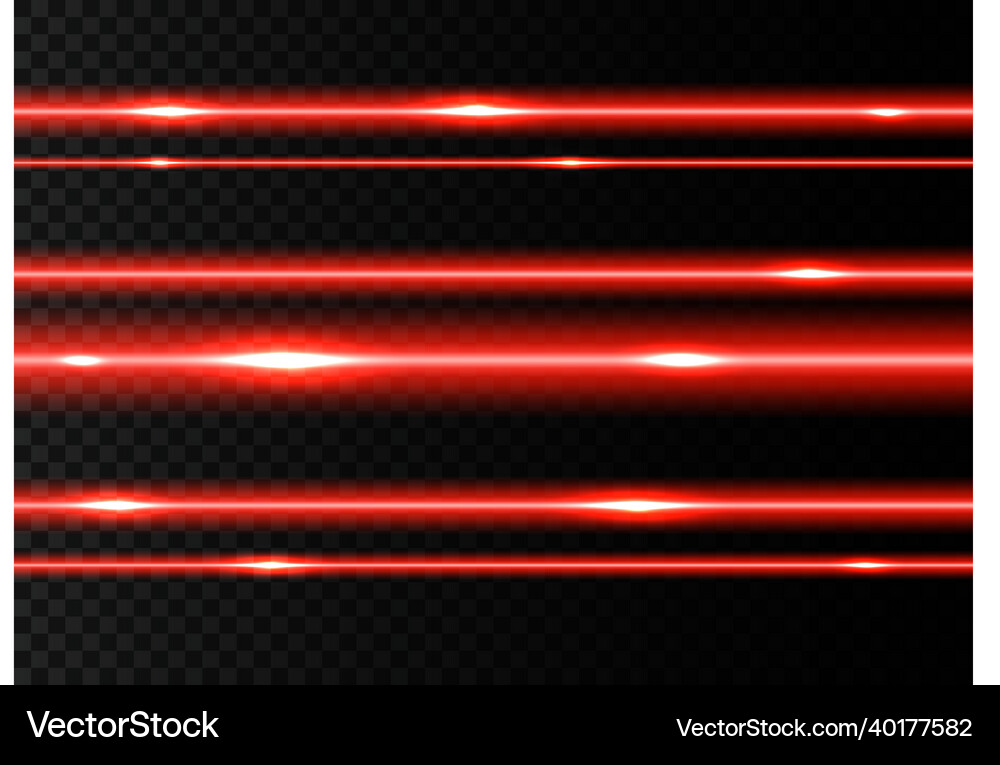 Red laser beams with flashes of light Royalty Free Vector