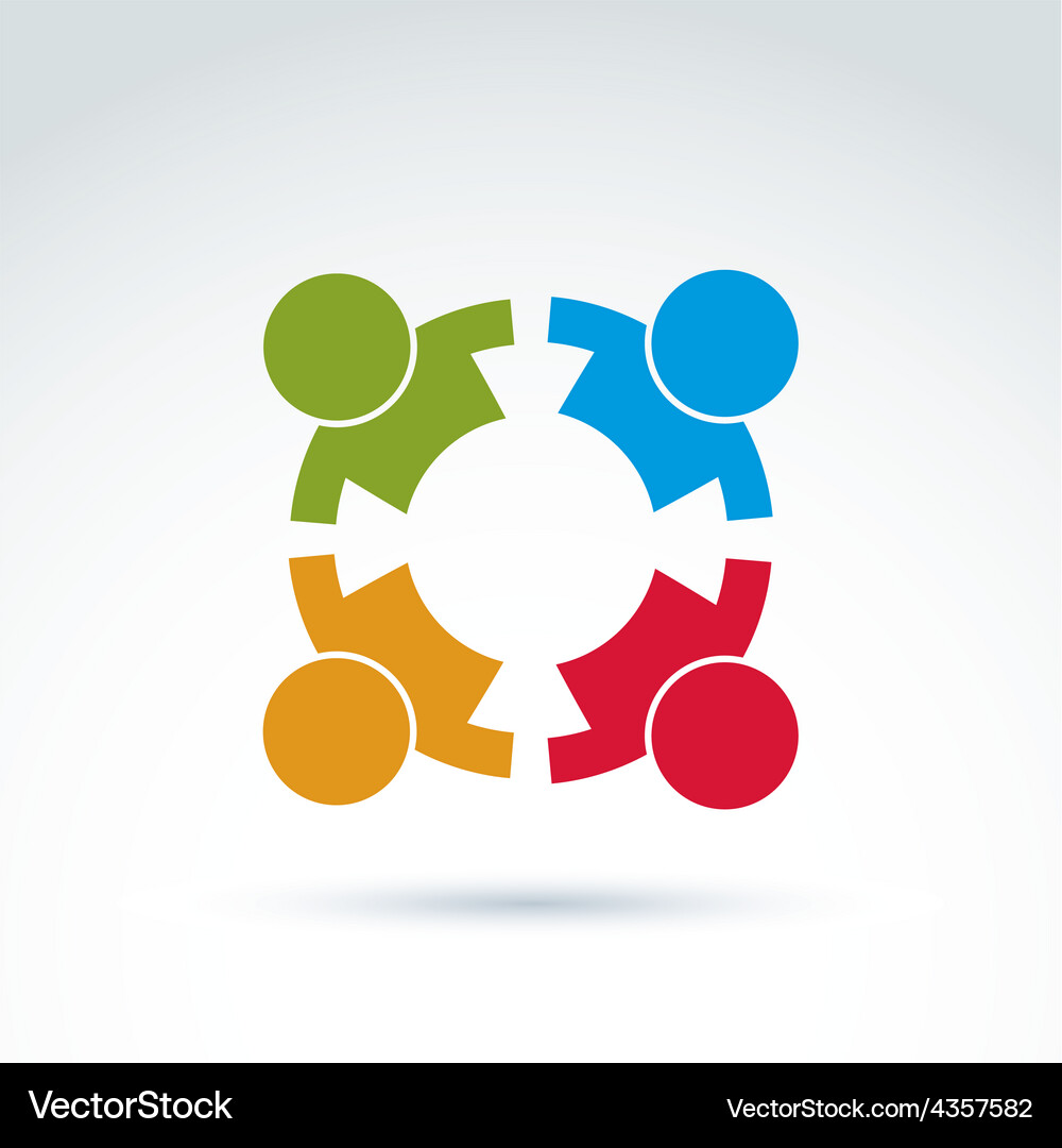 Teamwork and business team friendship icon Vector Image