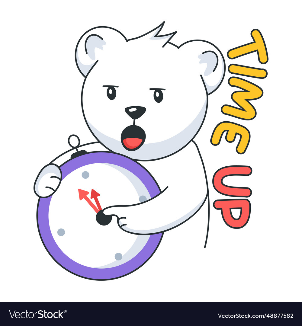 Time up Royalty Free Vector Image - VectorStock