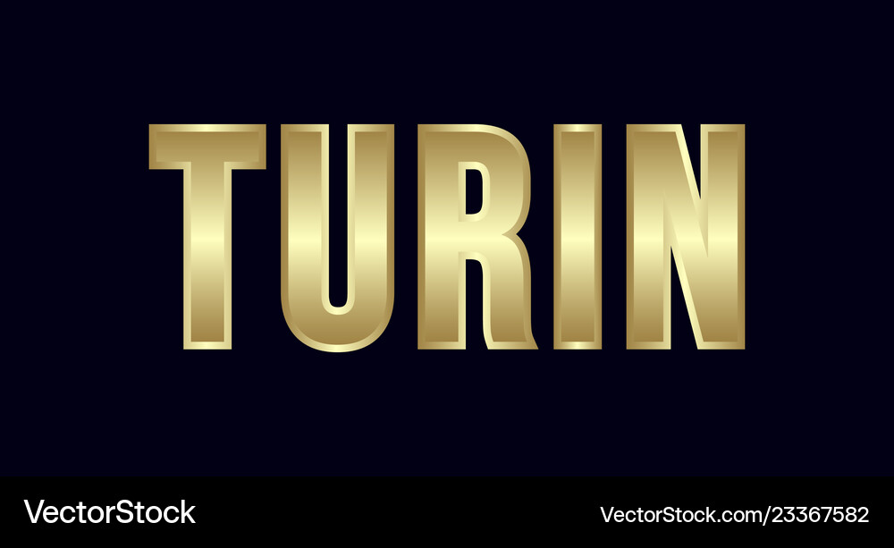 Turin city typography design greetings Royalty Free Vector