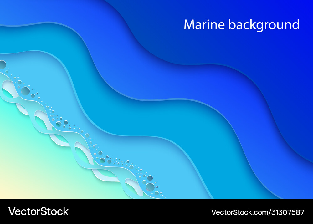 Abstract blue sea and beach summer background Vector Image