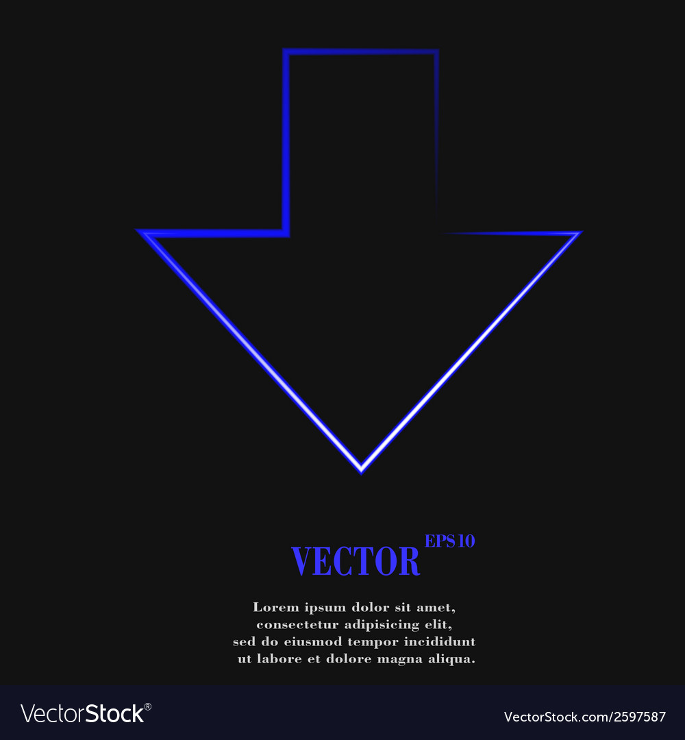 Down arrow flat modern web button and space Vector Image