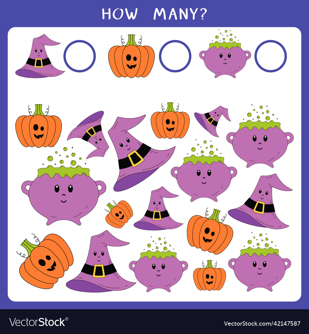 Educational math game for kids Royalty Free Vector Image