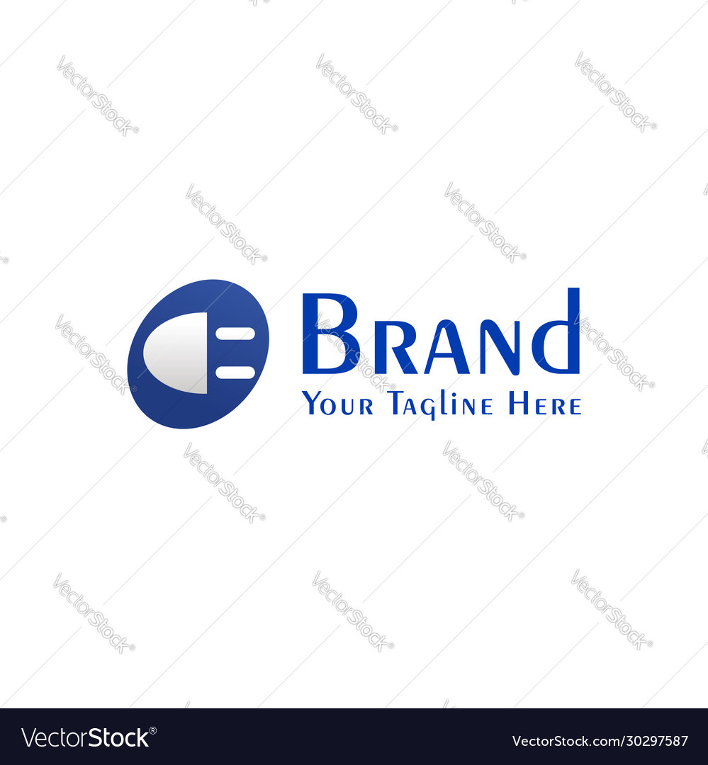 Electrical socket logo design template Royalty Free Vector